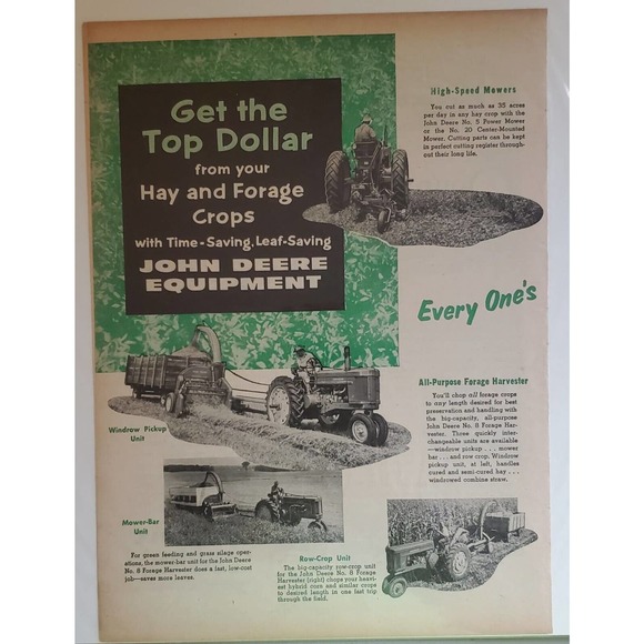 John Deere | Other | 956 John Deere Number 8 Forage Harvester Magazine ...